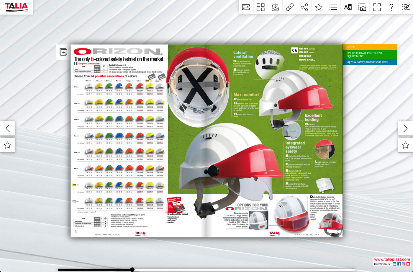 Interactive catalog Protection and Signage - Taliaplast