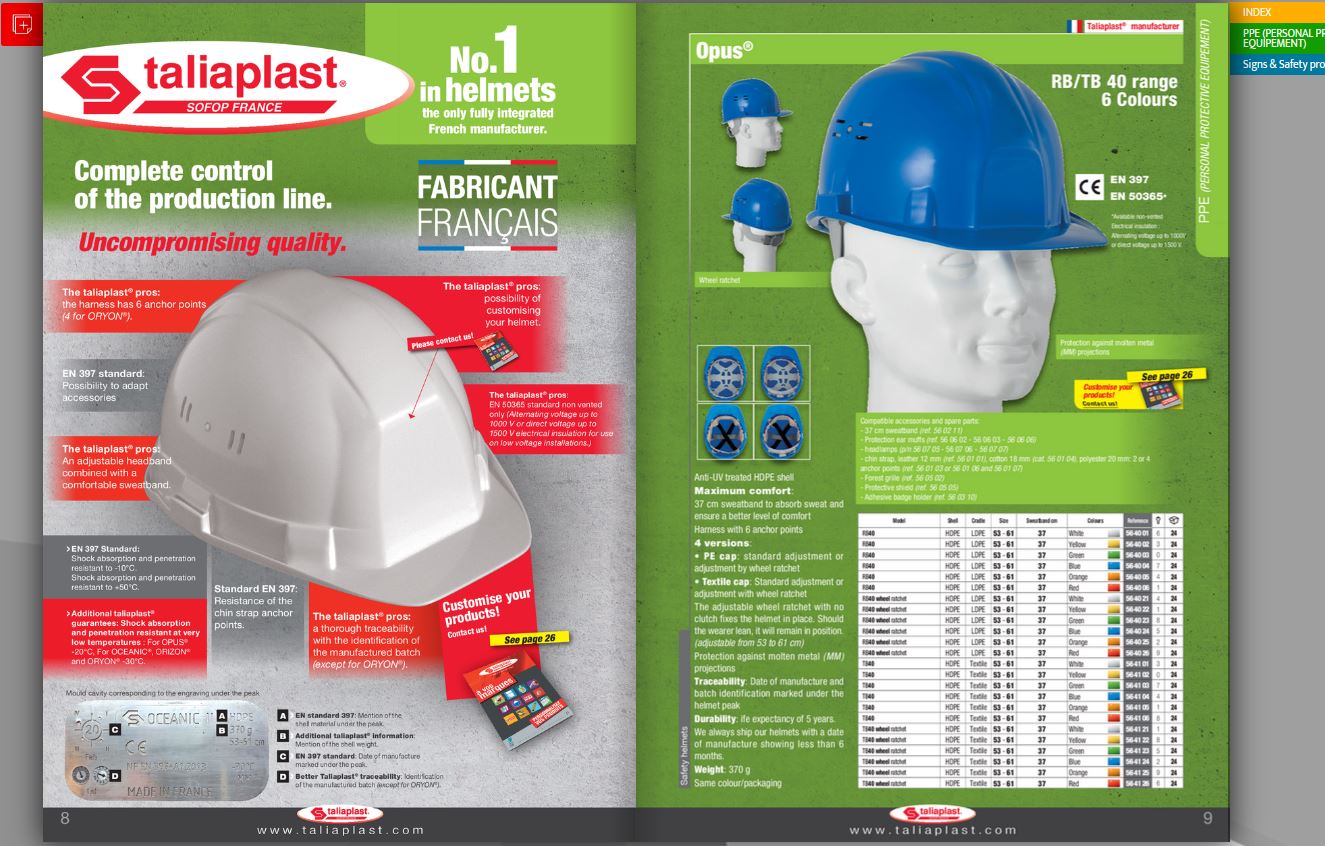 Interactive catalog Protection and Signage - Taliaplast